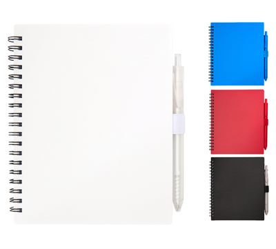 Recycled Plastic JournalBook & Pen is a simple, sustainable solution f